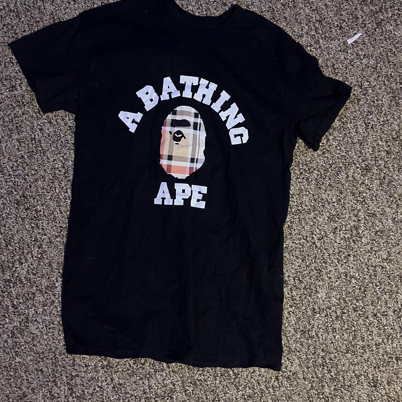 Bape x Burberry Collab tee Sz: S OPEN FOR OFFERS *rep* - Depop