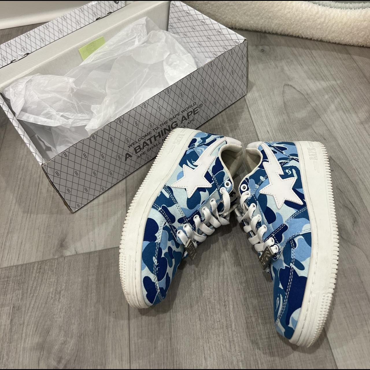 BAPE STA BLUE CAMO 🤍 Rare color!!! These are my... - Depop