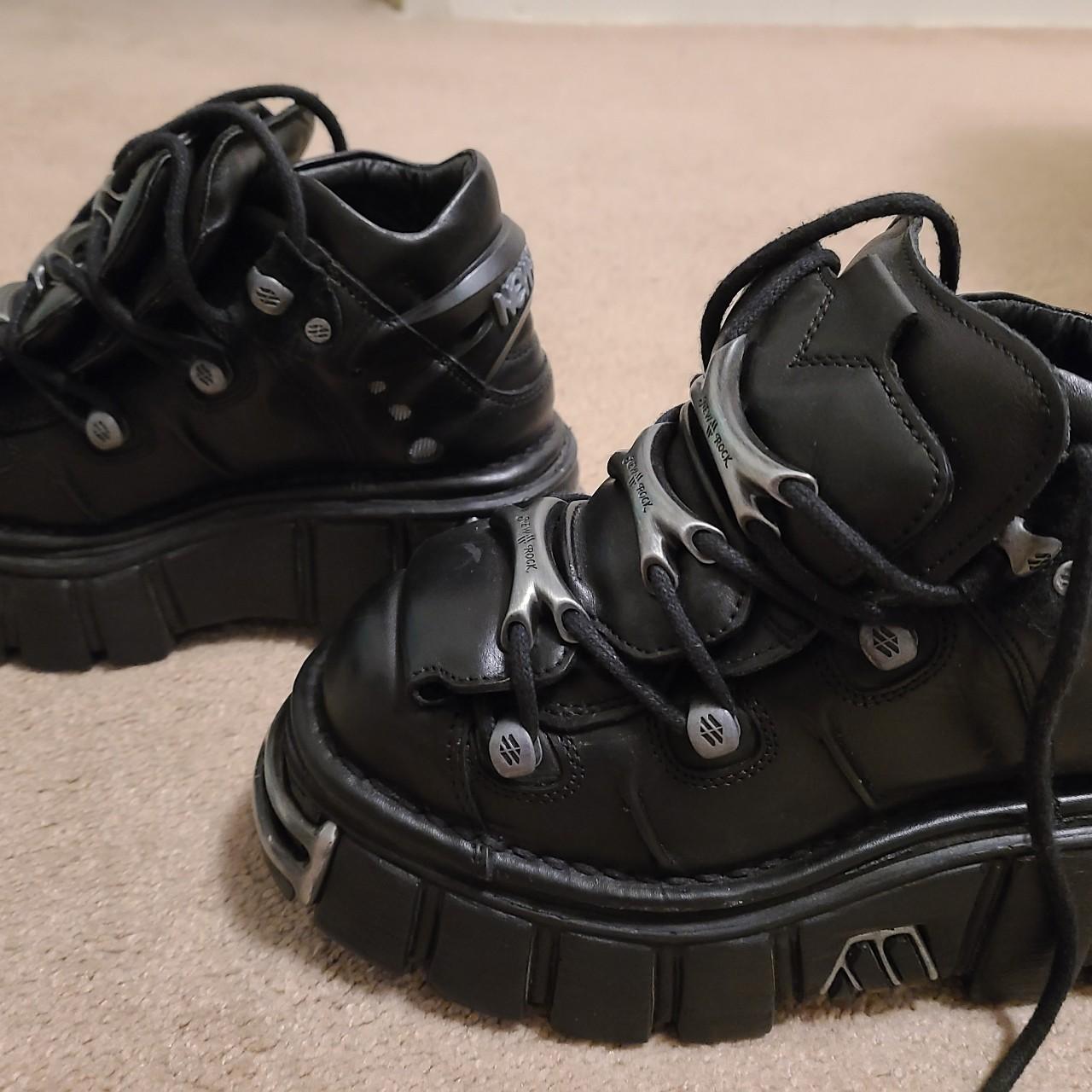 authentic black new rocks size 6 eu size 36 only... - Depop