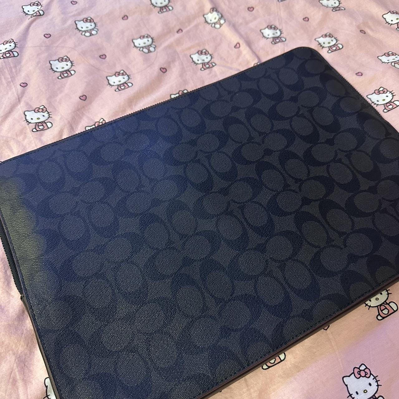 Coach computer case in signature canvas, fits a 15’’... - Depop