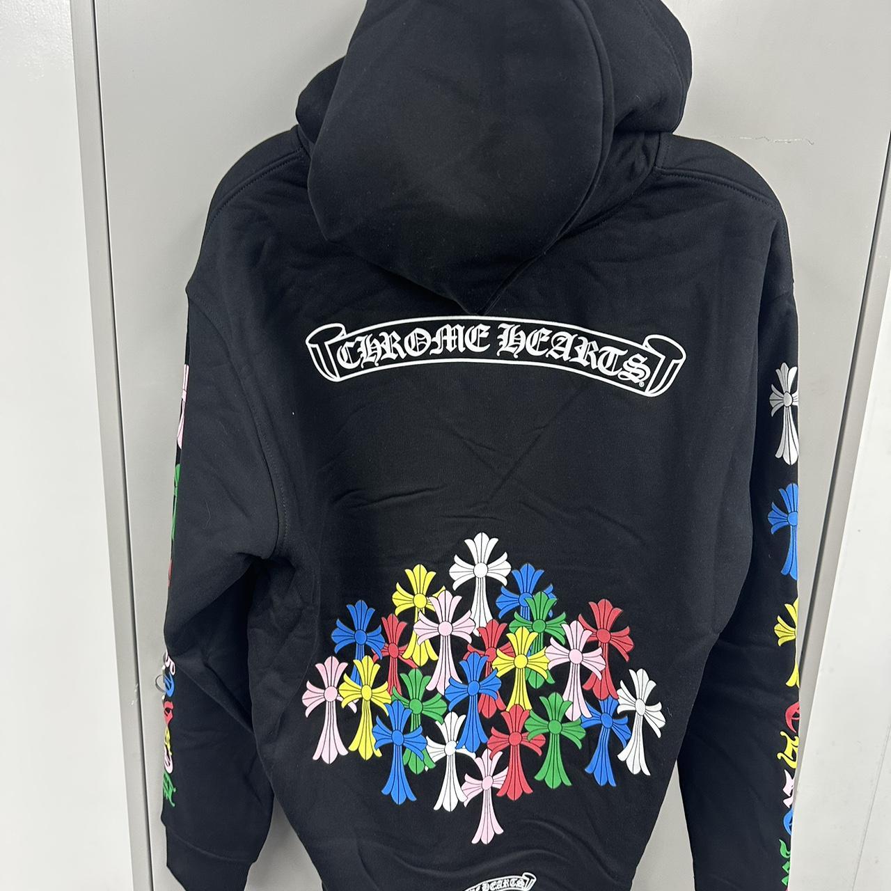 Chrome hearts hoodie size L Large Can fit M as... - Depop
