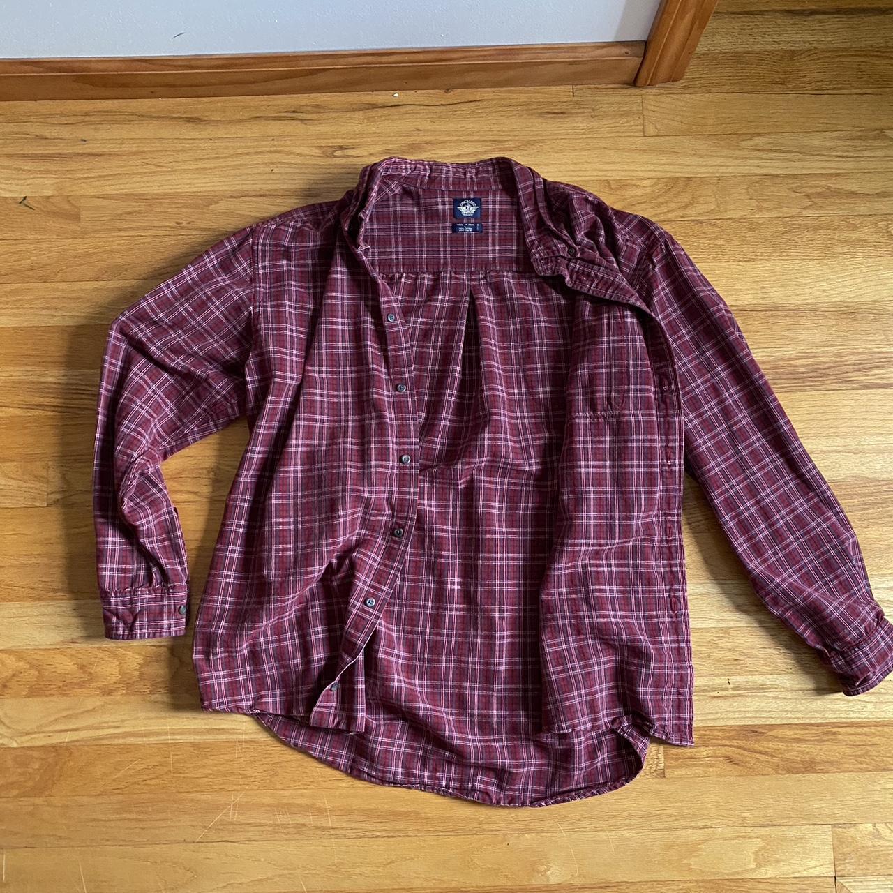 Baggy Dockers Flannel great condition Size large... - Depop
