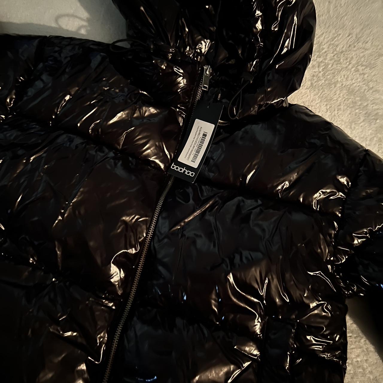 Shiny puffer jacket only worn once , a little too... - Depop