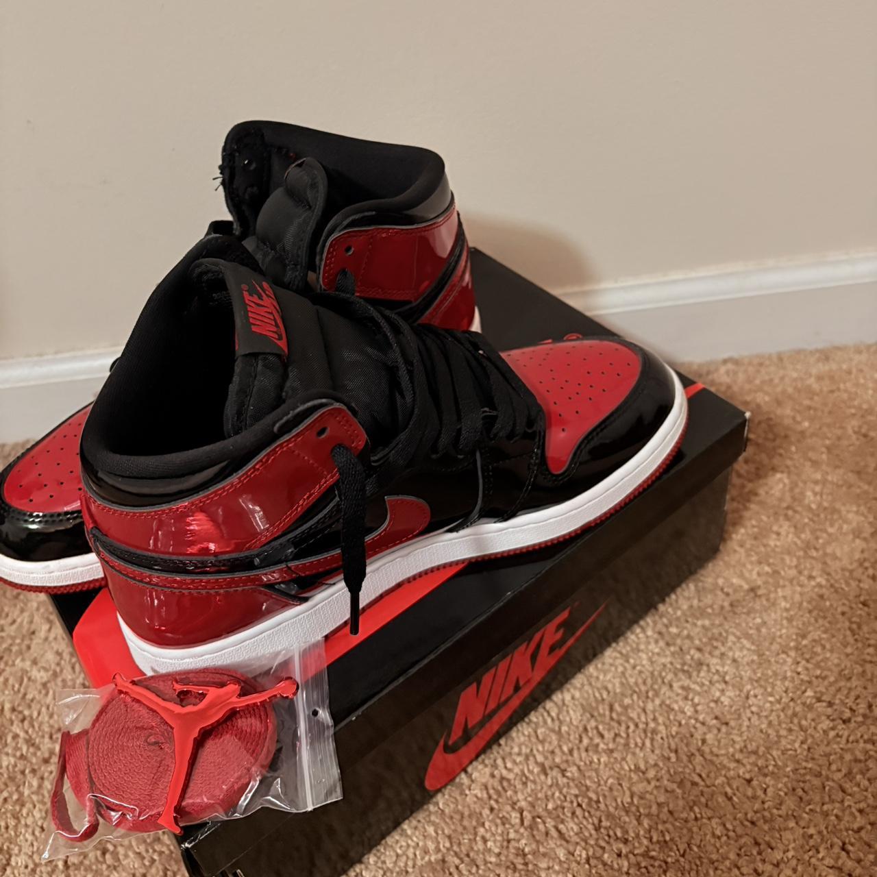 Jordan patent bread leather 1’s they shoes have... | Depop
