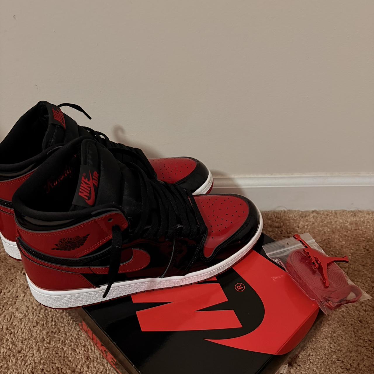 Jordan patent bread leather 1’s they shoes have... | Depop
