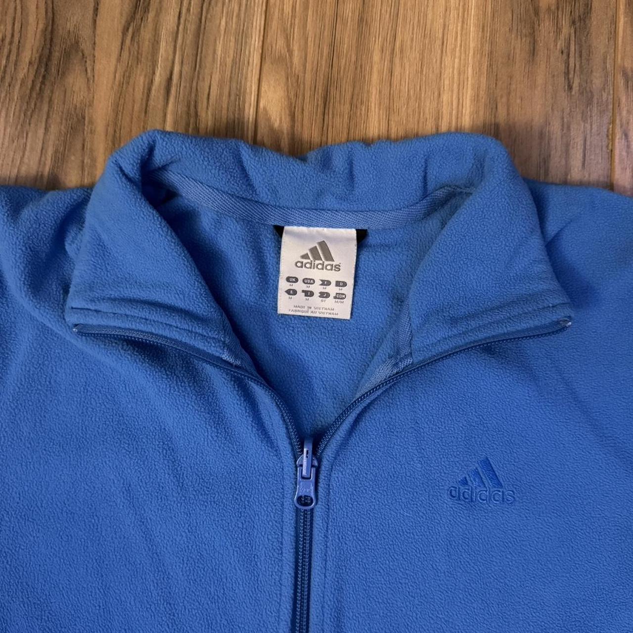 Adidas Fleece Jacket - Size M in kids but fits a... - Depop