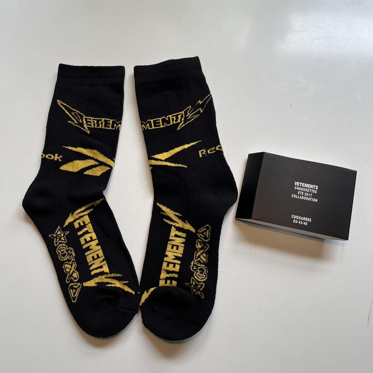 Vetements X Reebok socks size large Brand new - Depop