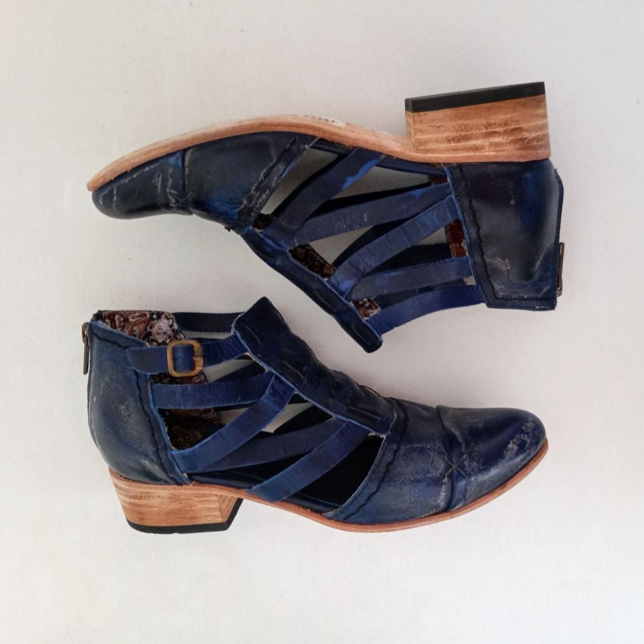 Freebird Hope rare cobalt blue distressed leather... - Depop