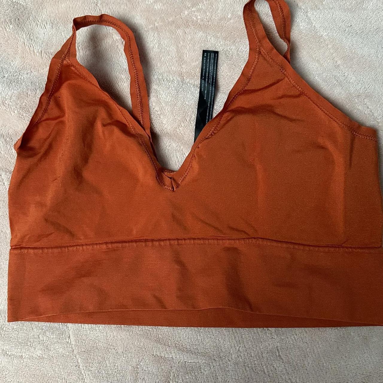 Urban Outfitters Women's Orange Bra | Depop