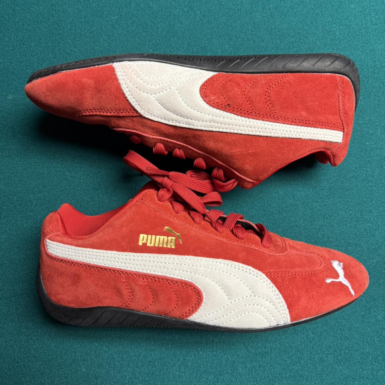 Puma Speedcat OG Sneaker in For All Time Red & Puma... | Depop