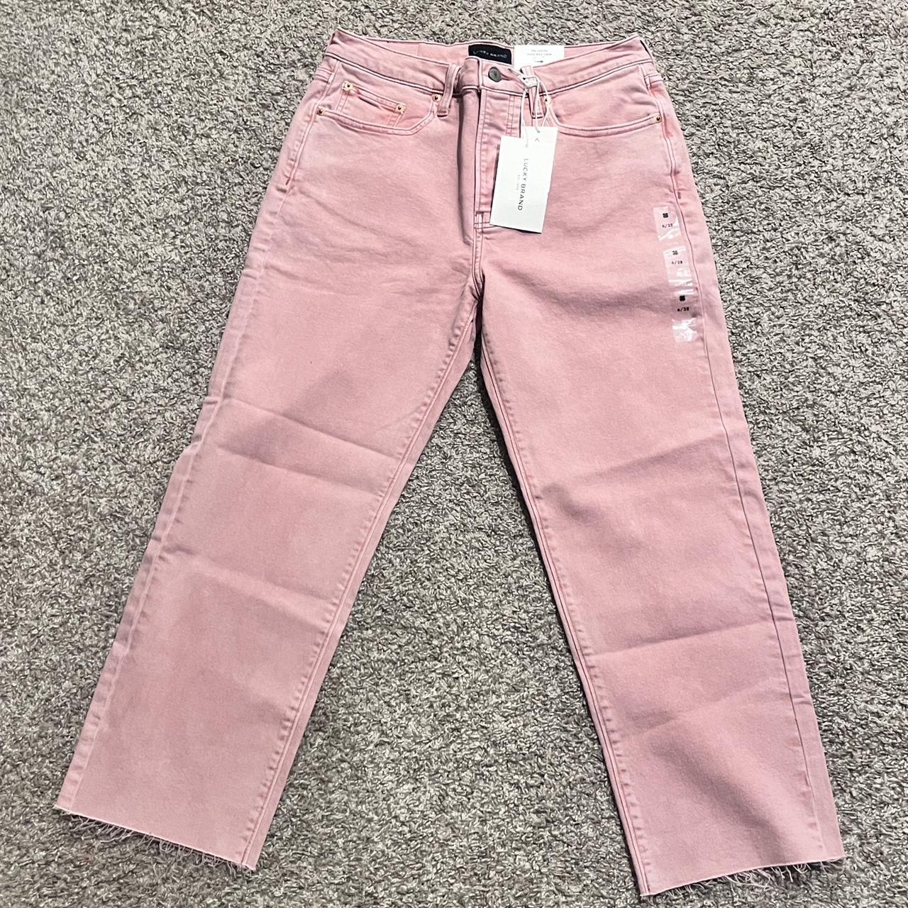 Brand new pink denim cropped jeans, discontinued... - Depop