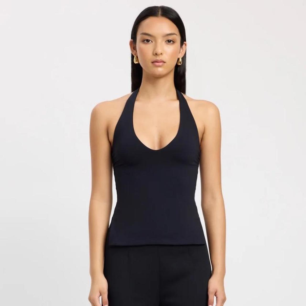 Kookai Stella Halter top in black Size 8 Super... - Depop