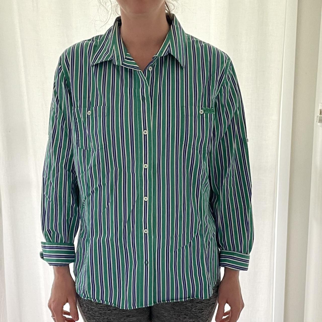 RM Williams Cotton button up shirt Green... - Depop