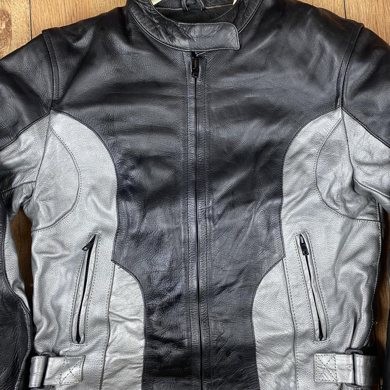 Screaming Eagle Leather Motorcycle Jacket Womes XL... - Depop