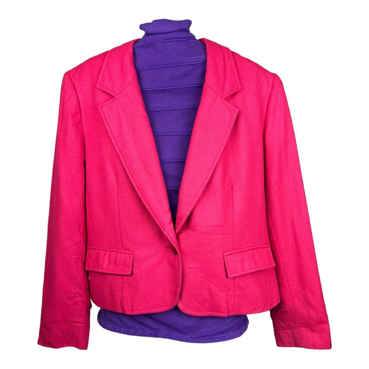 Pendleton Vintage 60's Pink Single Breasted Blazer... - Depop