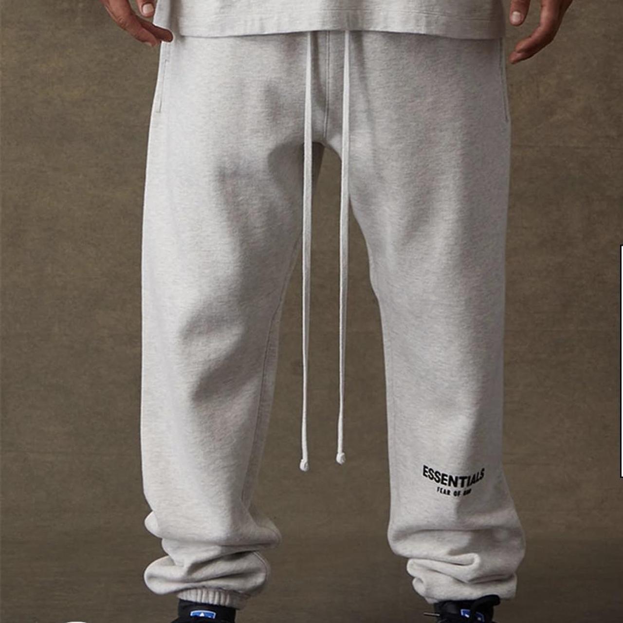 NEW Essentials Fear Of God Light Oatmeal Sweatpants... - Depop