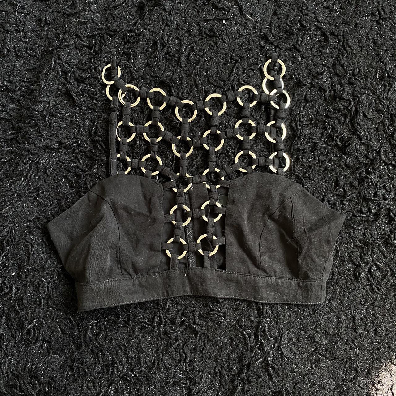 Very sexy black chained top Worn once. Only selling... - Depop