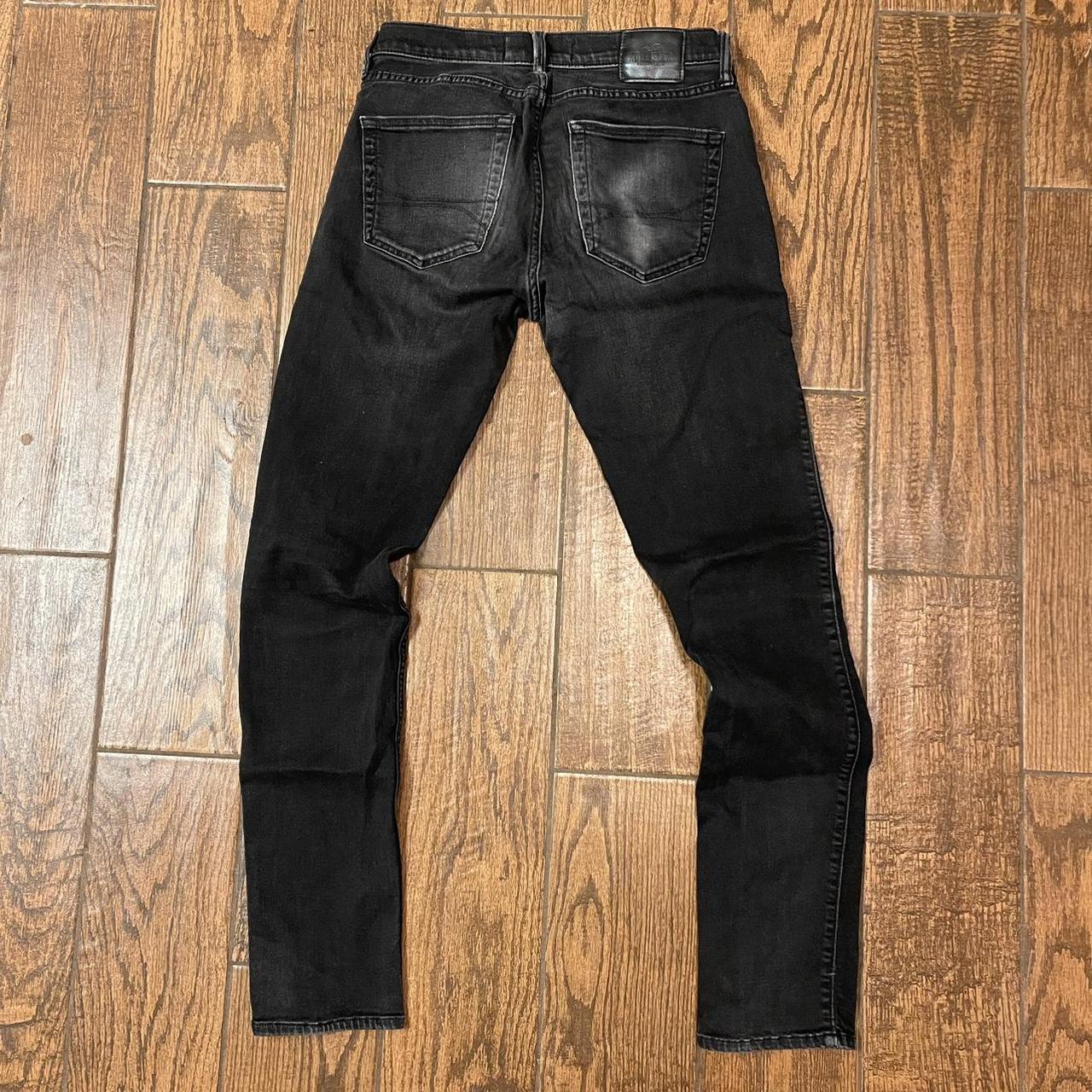 Black skinny stacked denim jeans #straightleg #denim... - Depop