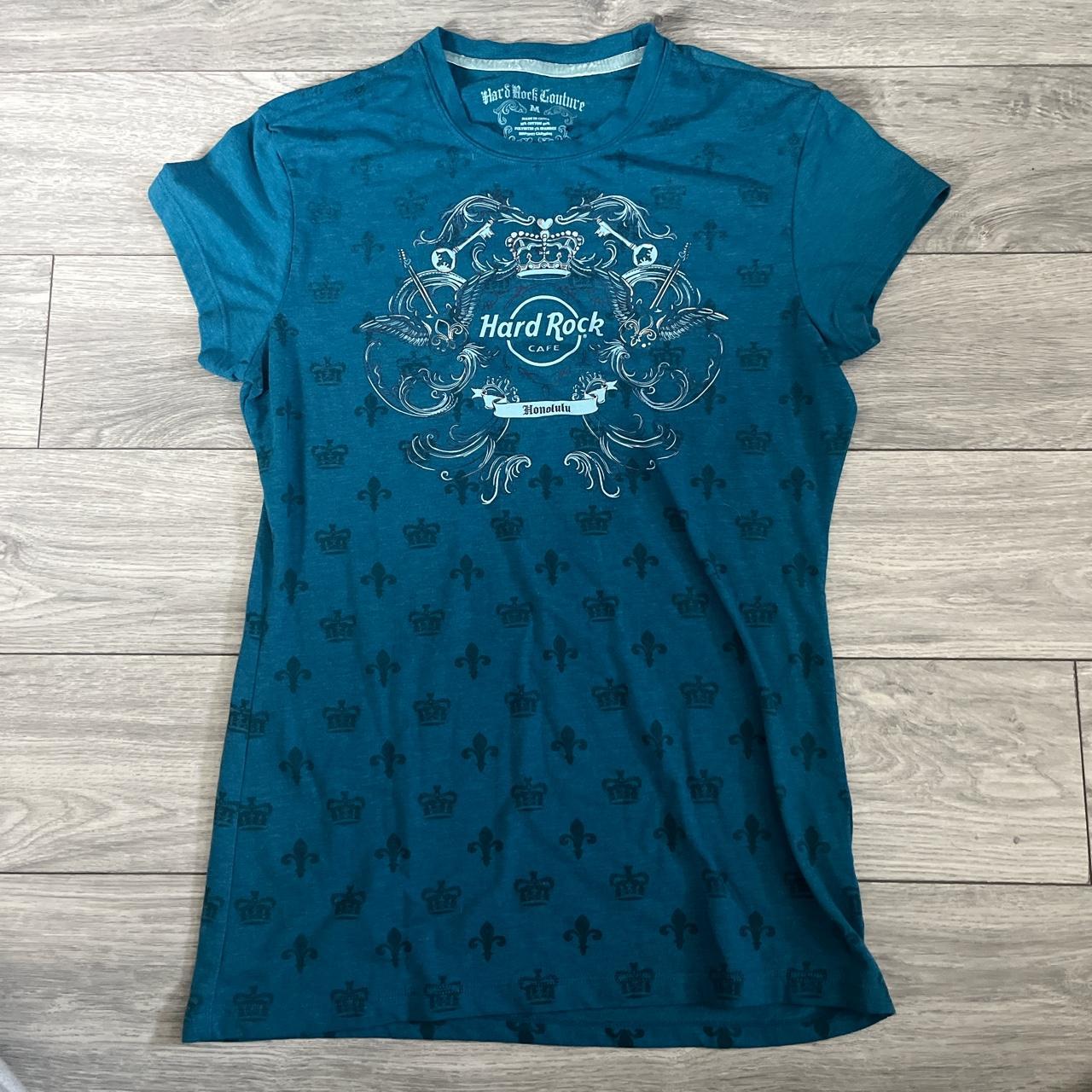 Affliction Men's Blue T-shirt | Depop