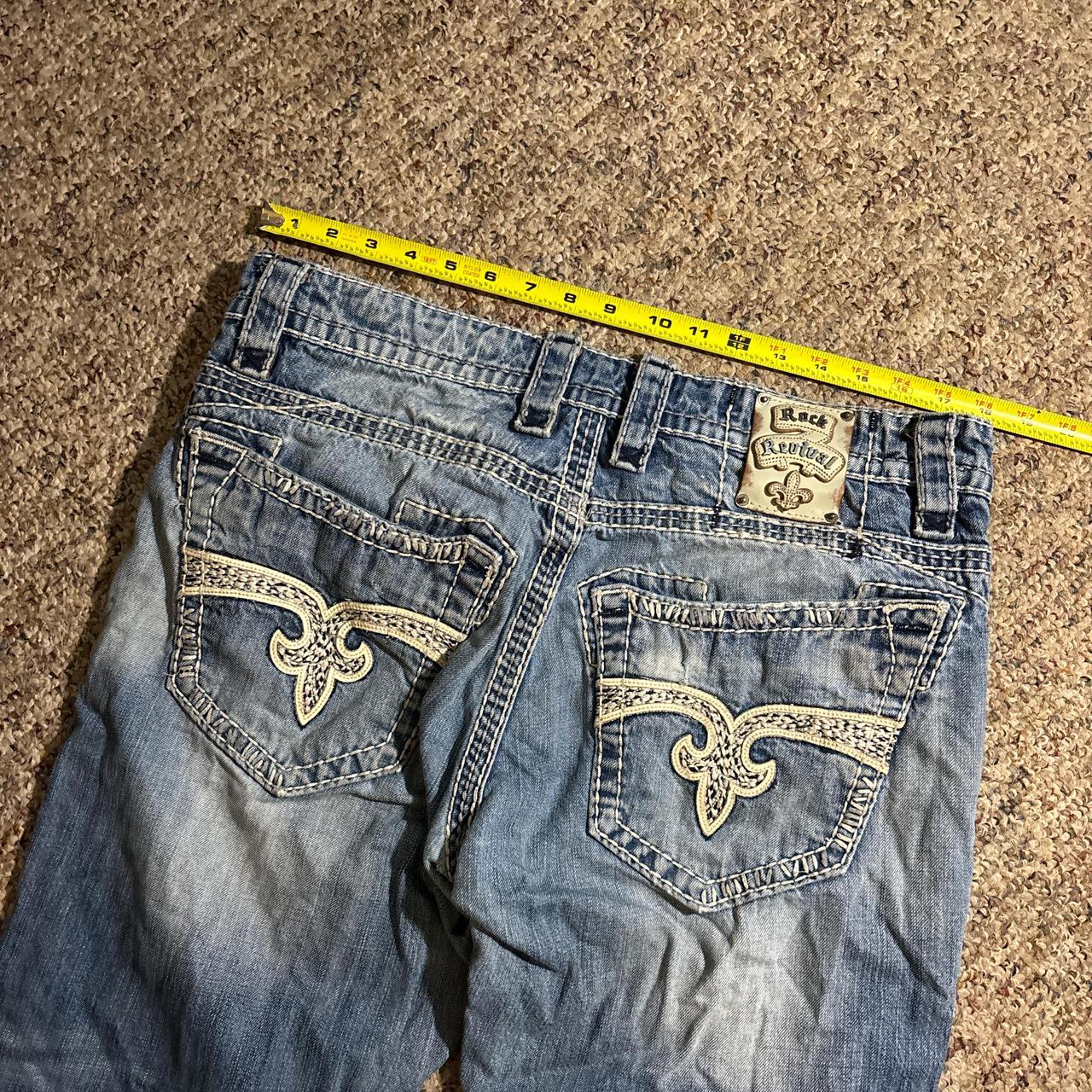 Distressed Rock revival jeans Super dope look... | Depop