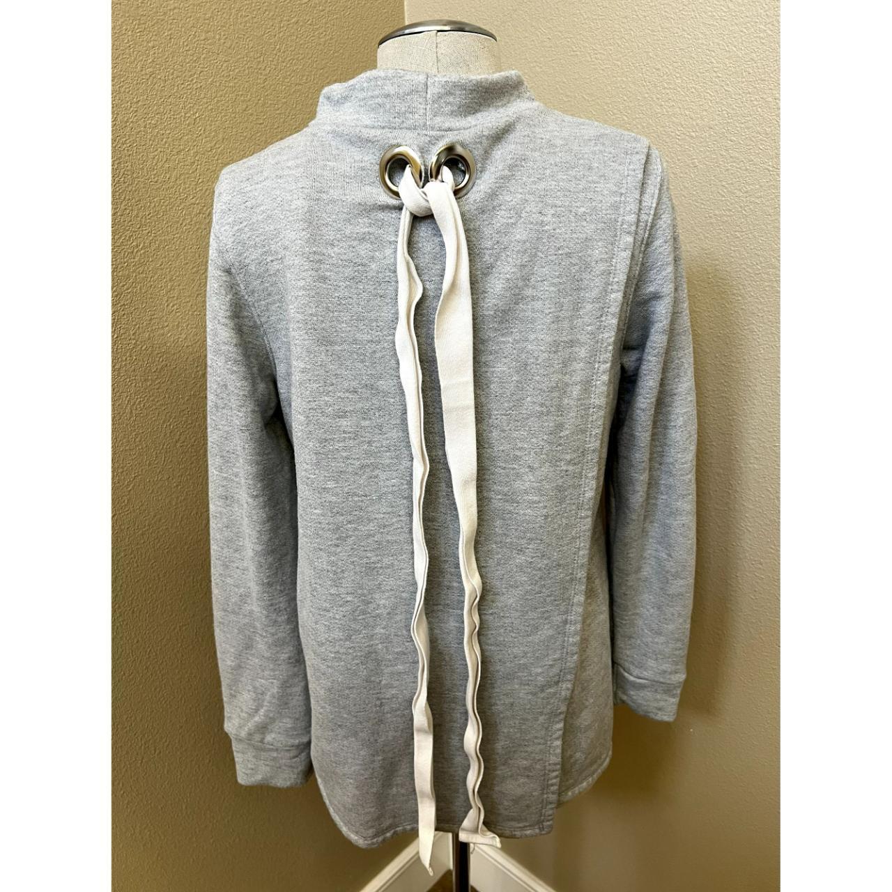 Halogen women's gray collared open back with tie... - Depop