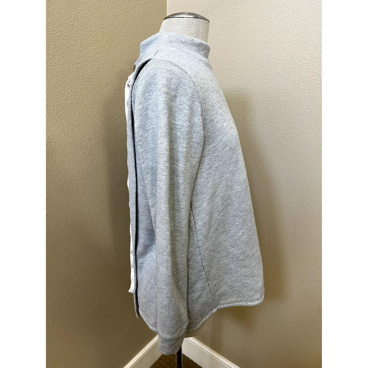 Halogen women's gray collared open back with tie... - Depop