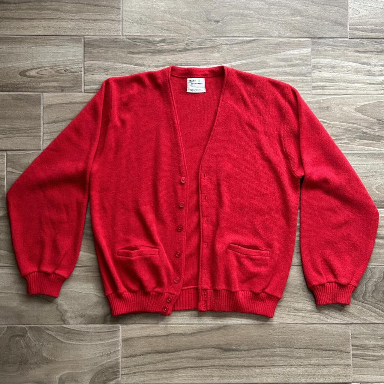 Sears Men's Red Cardigan | Depop