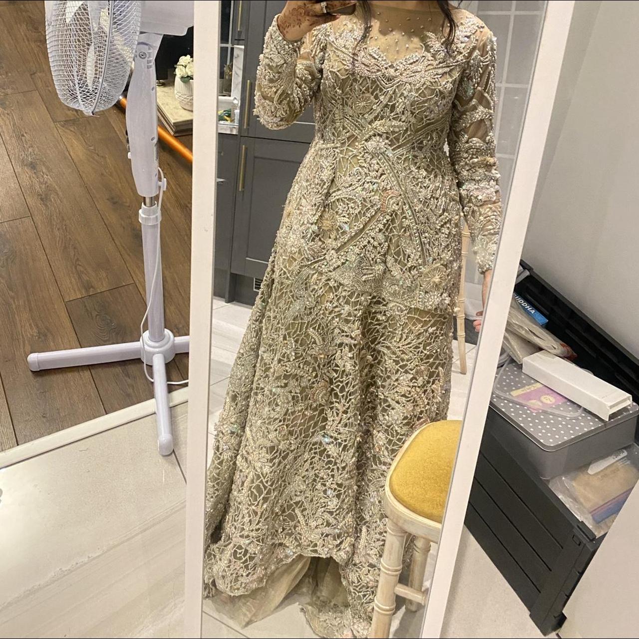 Suffuse luxe collection Rose shell gown maxi dress... - Depop