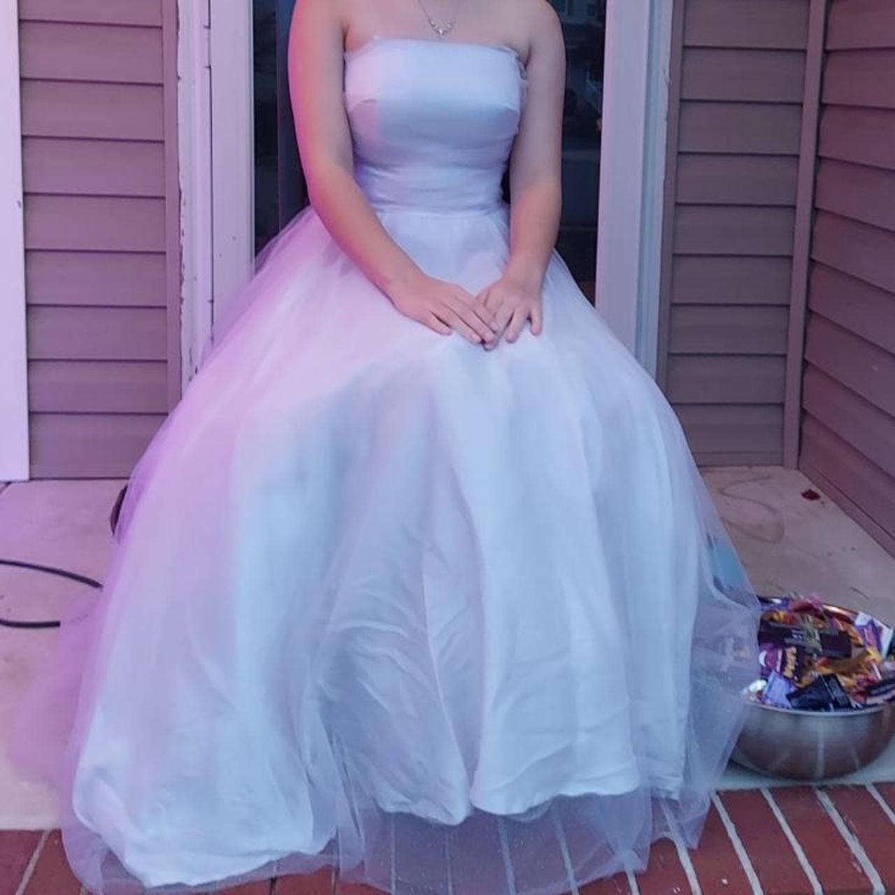 Pastel lilac purple tulle poofy y2k prom/quince gown... - Depop