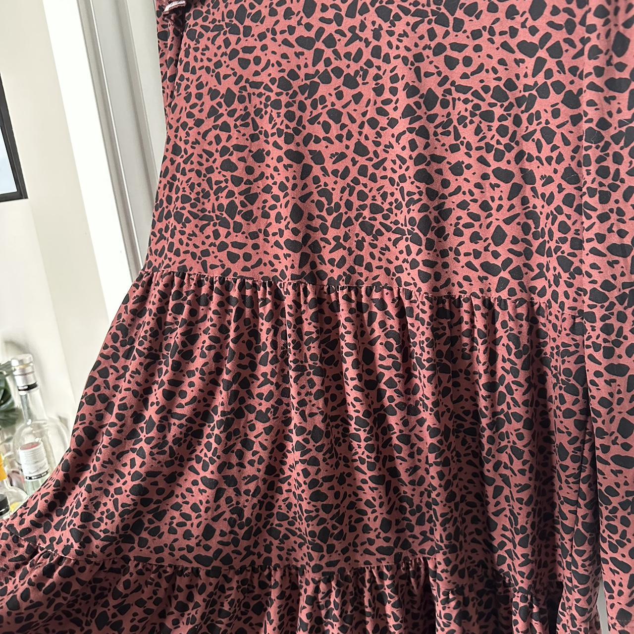 Maroon/Burgundy ruffle dress, loose fitting, and a... - Depop