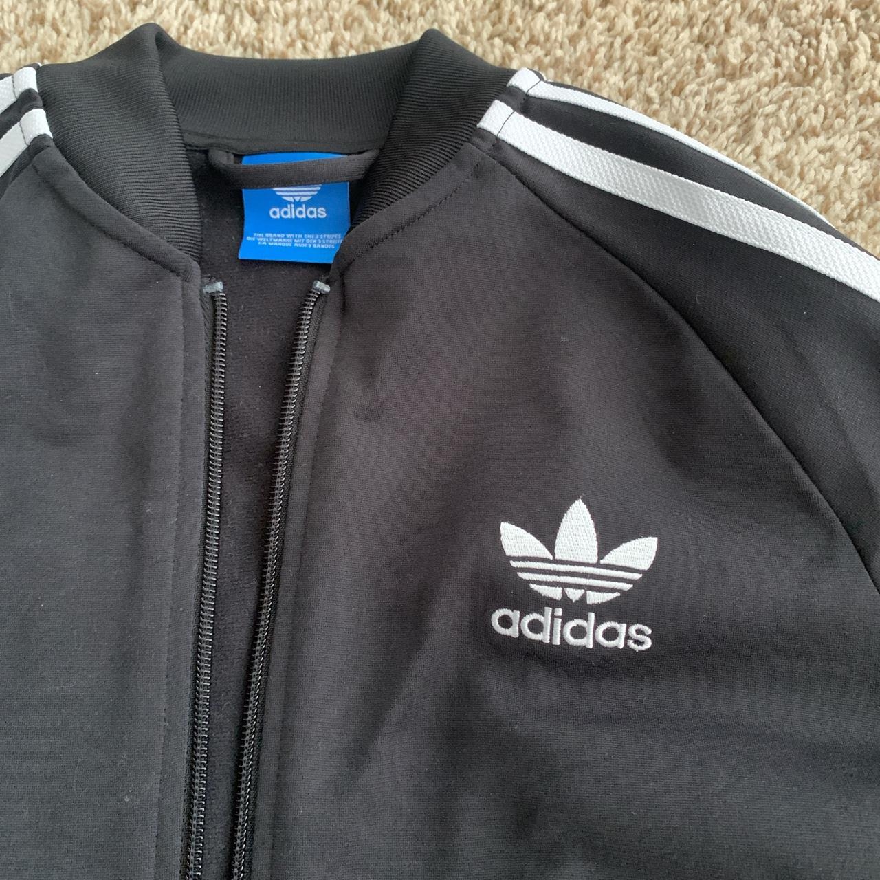 Adidas Black and White Jacket | Depop