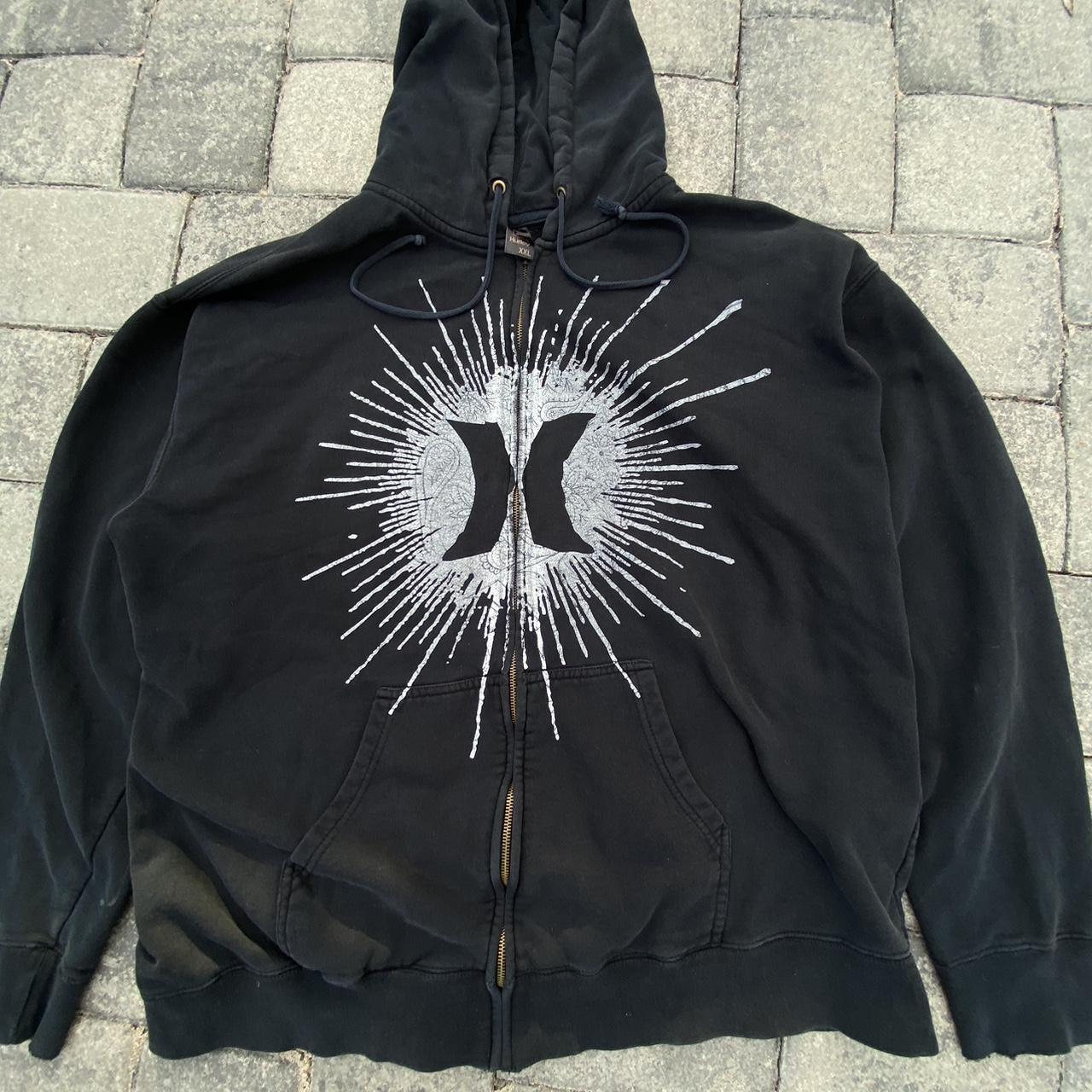 Hurley hoodie zip-up Y2K Size xxl fits like an... - Depop