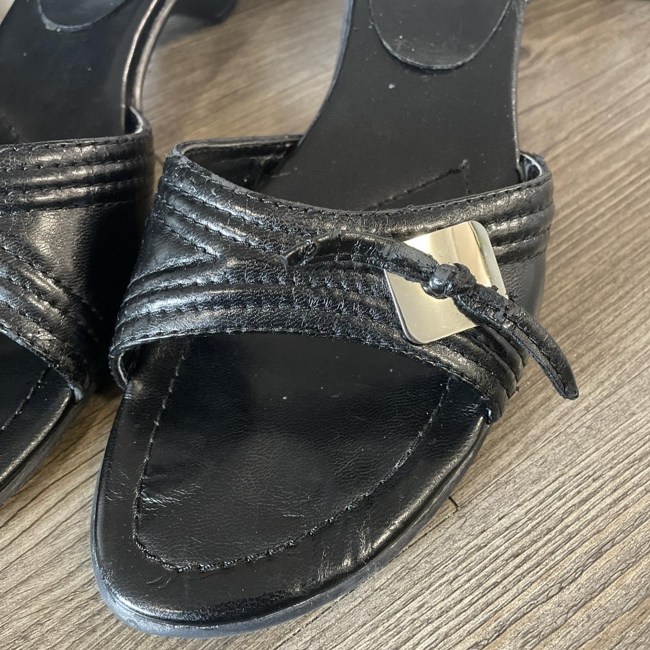 Impo SlipOn Sandal Heels 8 Medium Black Open... | Depop