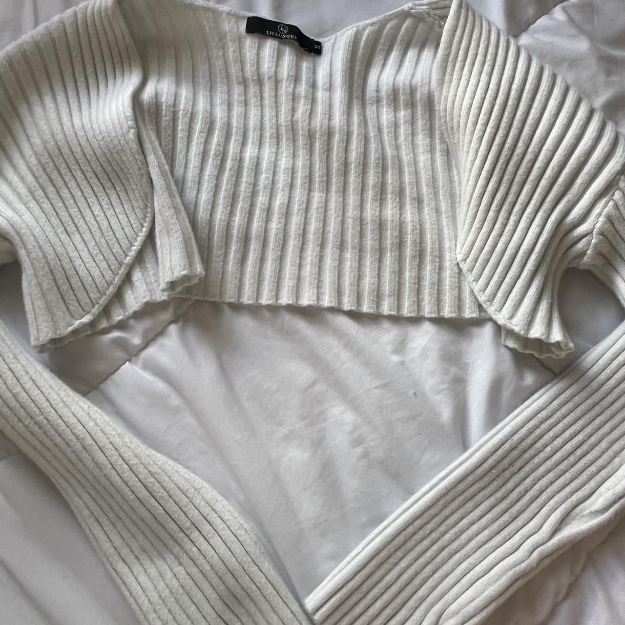 White Lillusory cropped cardigan super cute dm for... - Depop