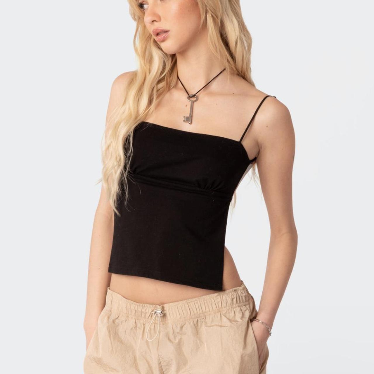 Black Backless Edikted Top - Depop