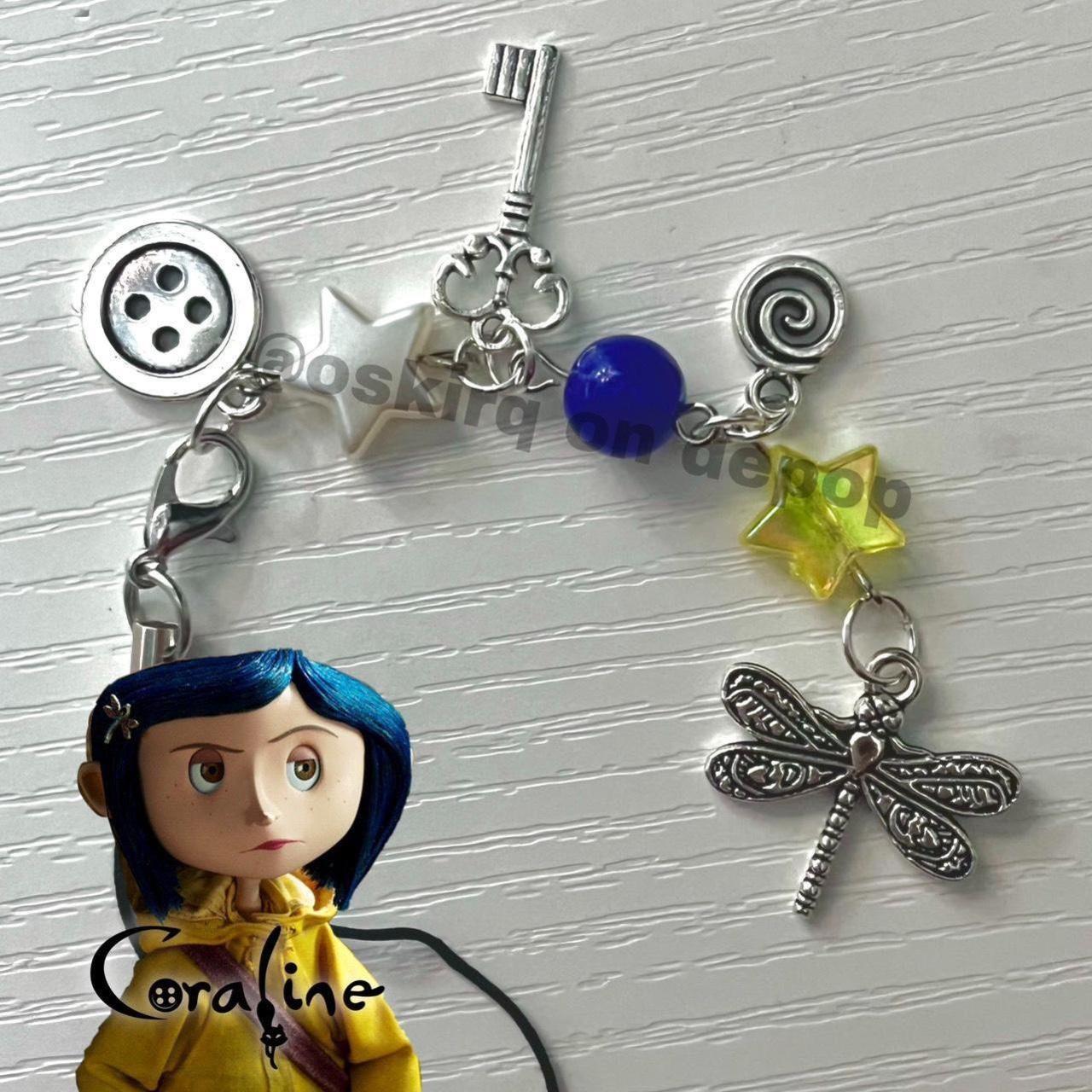 Coraline charm keychain/phonecharm 🪡⭐️. ˚ ... - Depop