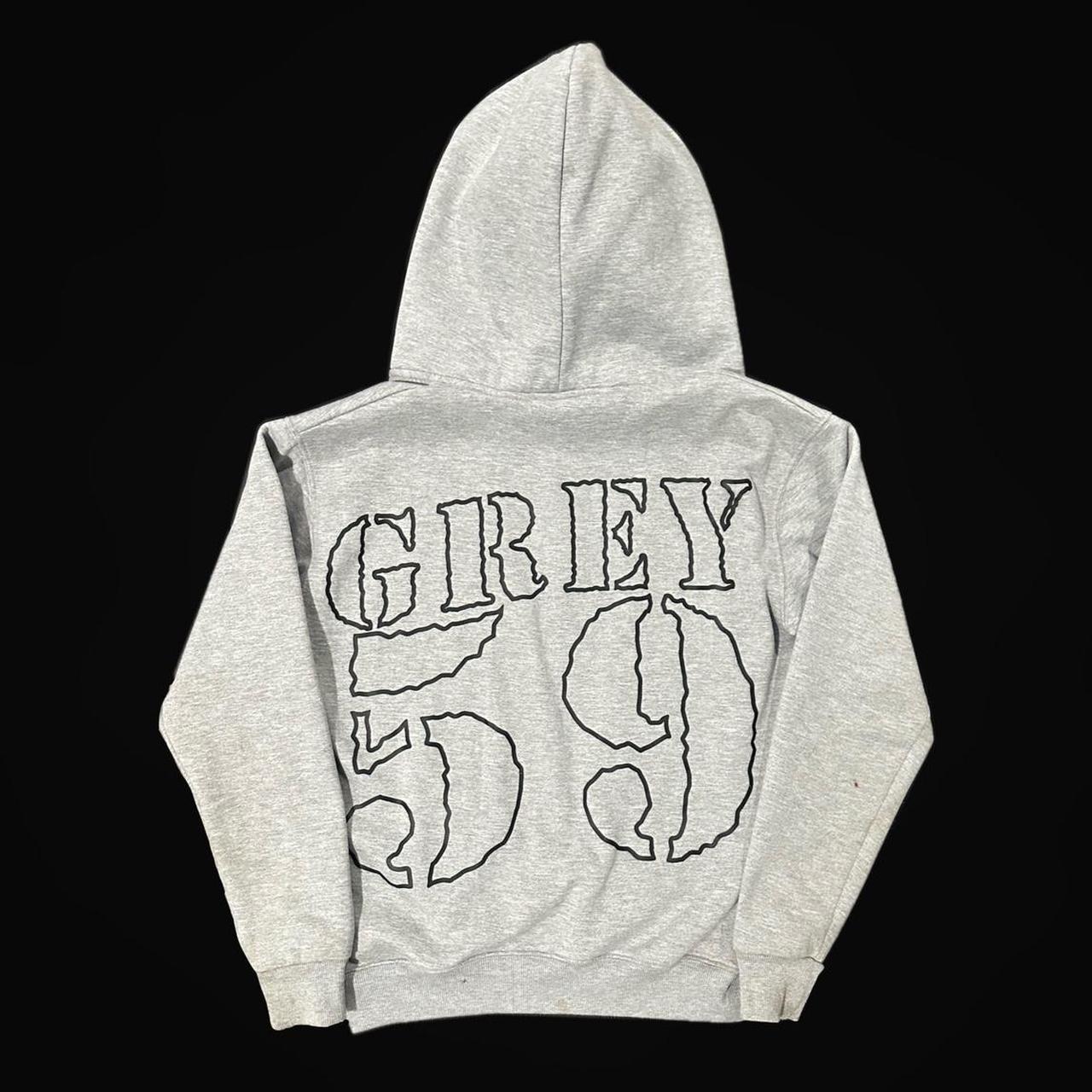 Grey Five Nine Zip-Up Hoodie Size... - Depop
