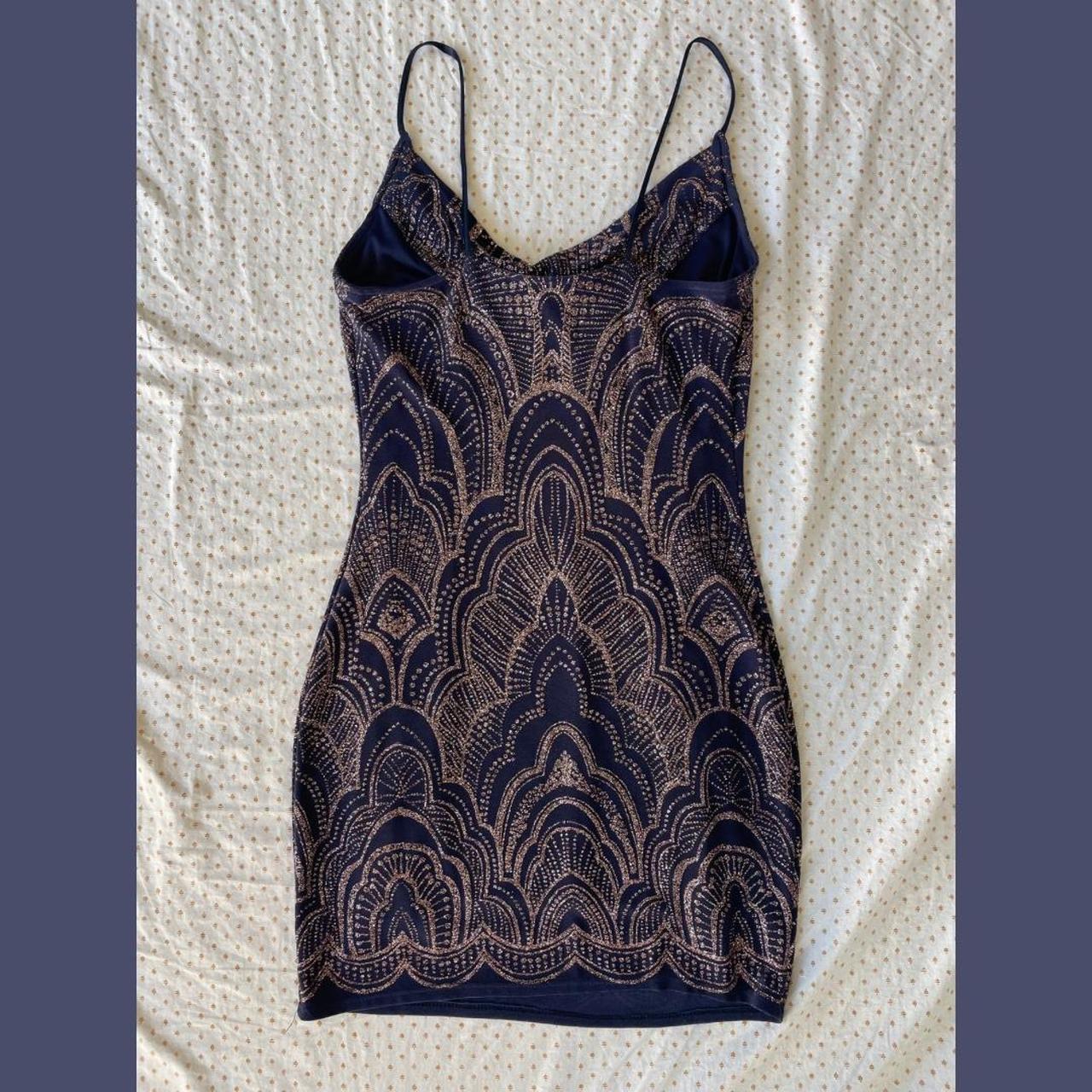 Navy blue formal 20s inspired form fitting... | Depop