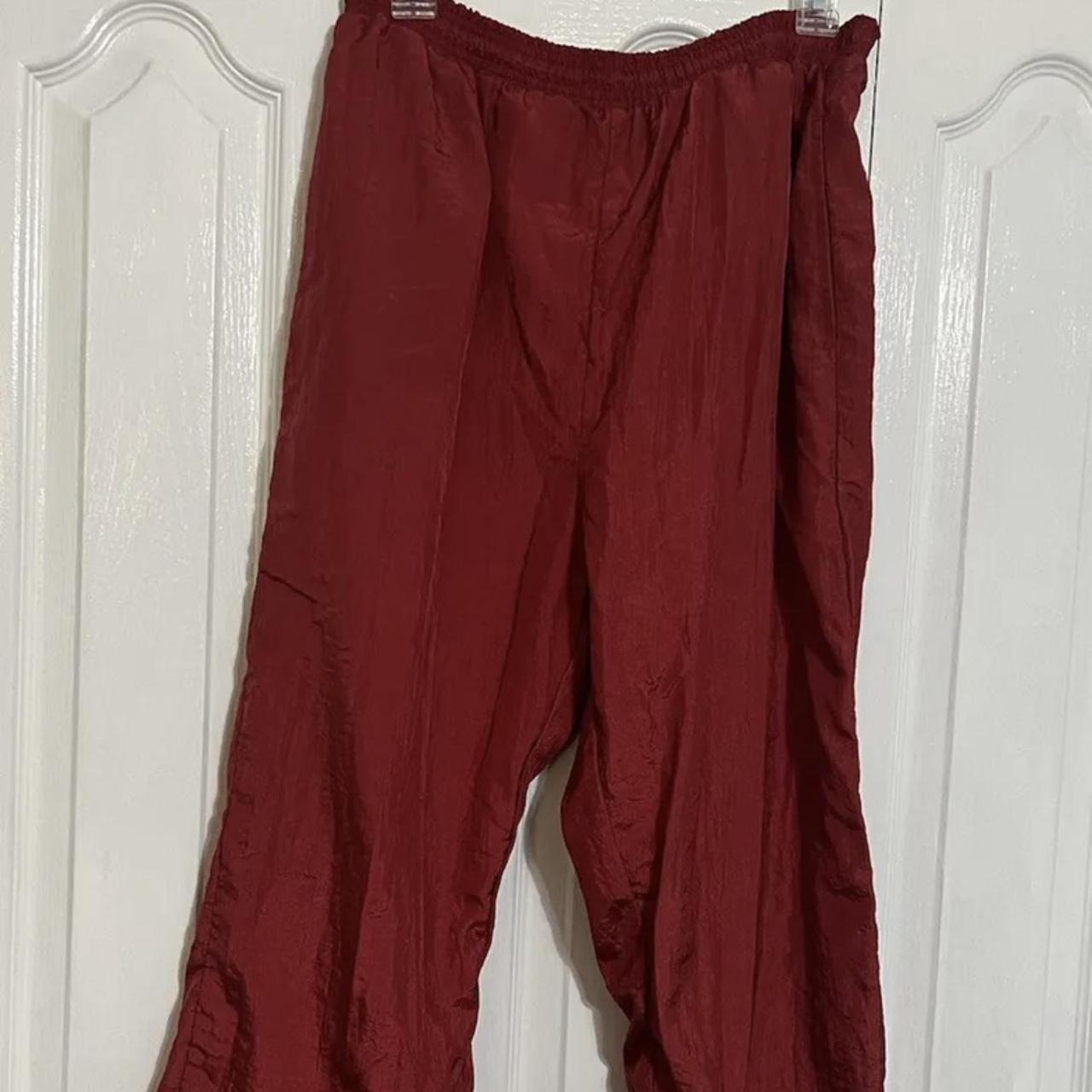 Vintage 80s 90s Le Coq Sportif Pants Large Red Track... - Depop