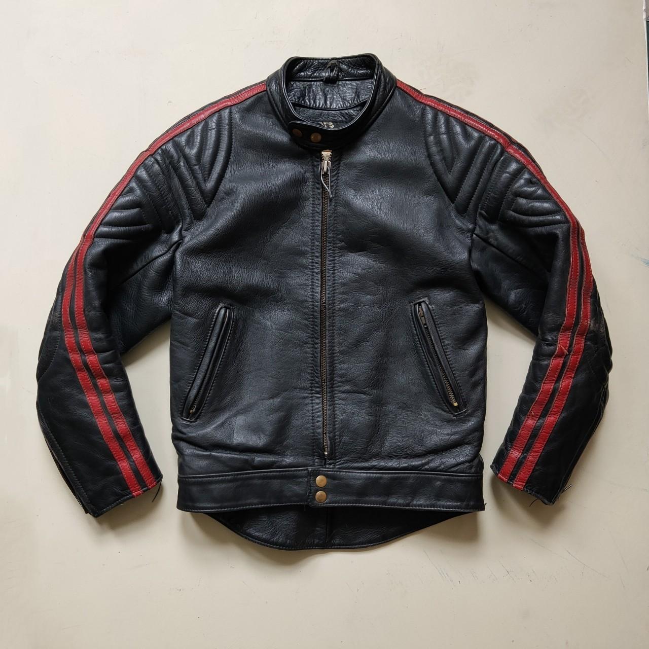 Vintage 80s Café Racer Biker Jacket Super high... - Depop