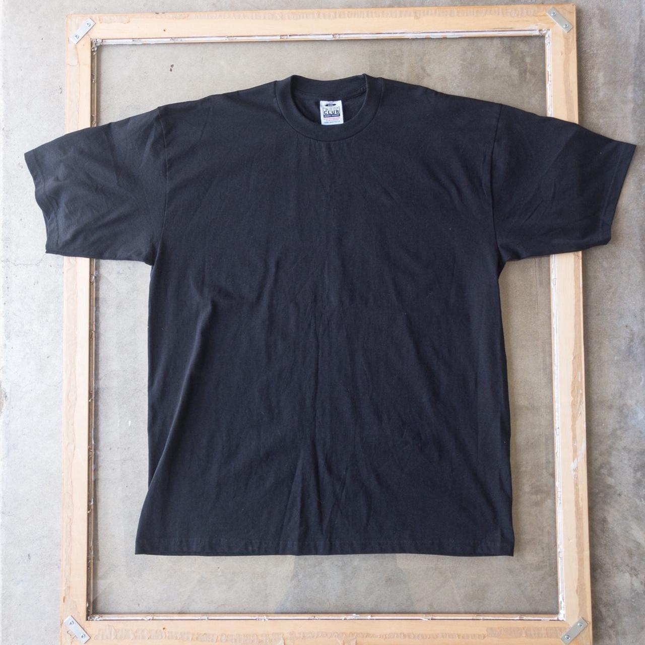 Black Pro Club Heavyweight Crewneck T-Shirt... - Depop