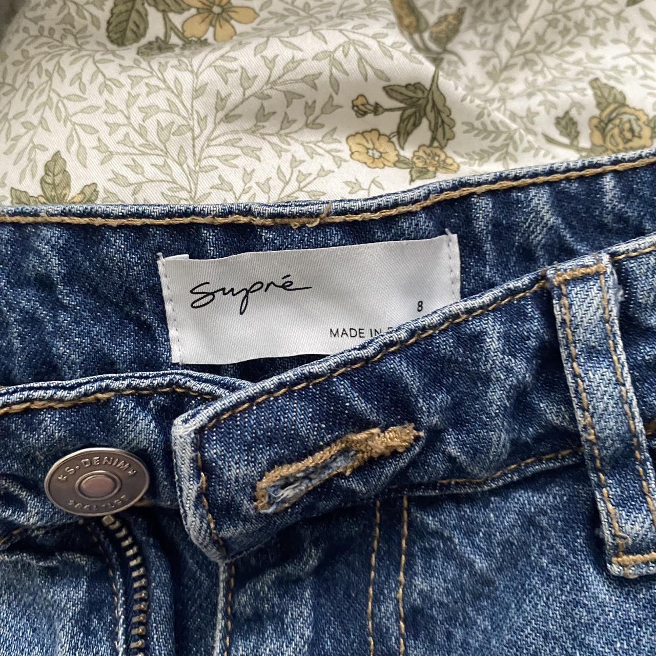 Straight leg blue denim jeans Supre size 8 Working... | Depop