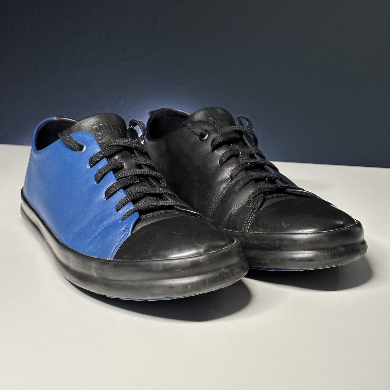 Camper Twins black & blue genuine leather low top... - Depop