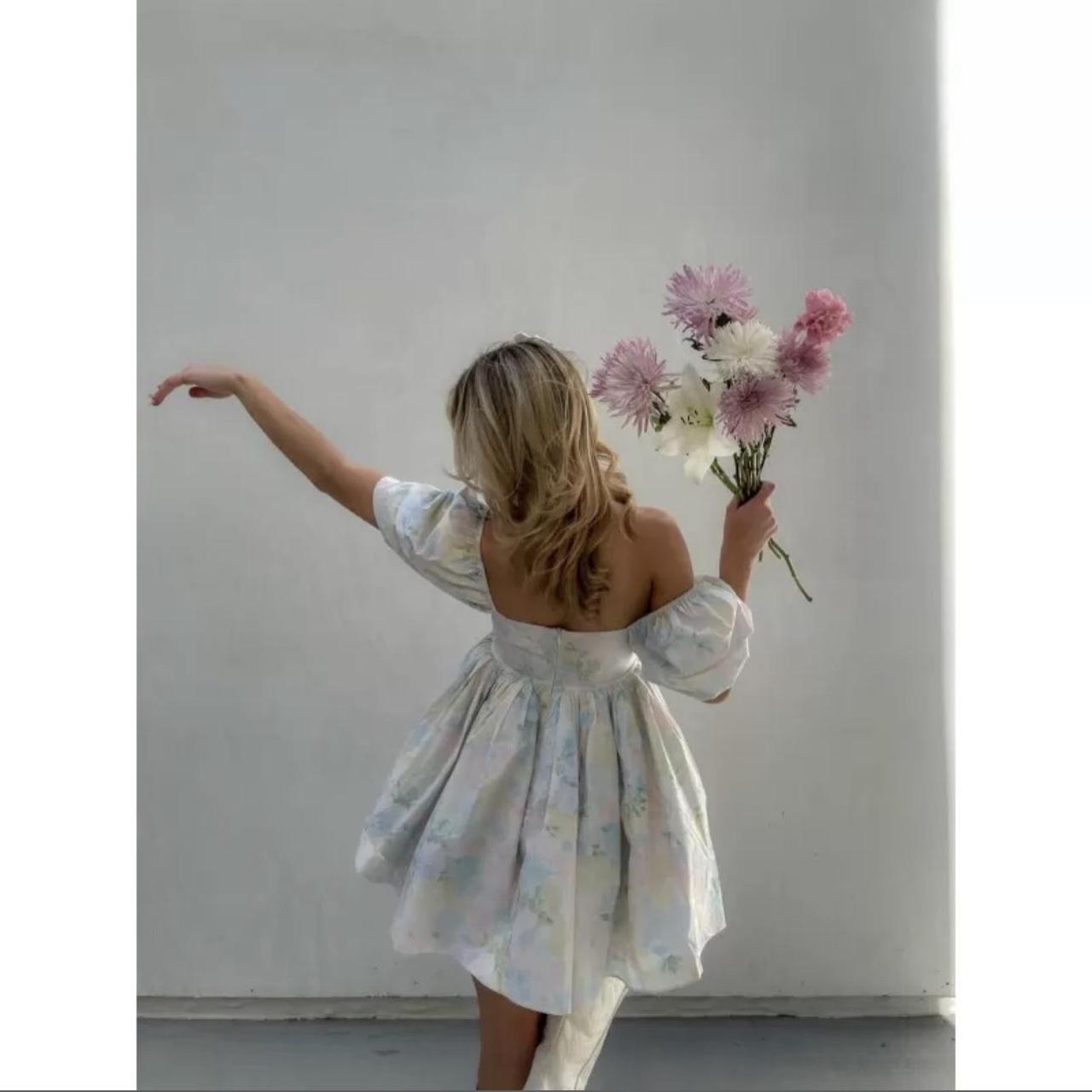 Selkie Sweetcorn Cottage Puff dress, size small, EUC... | Depop