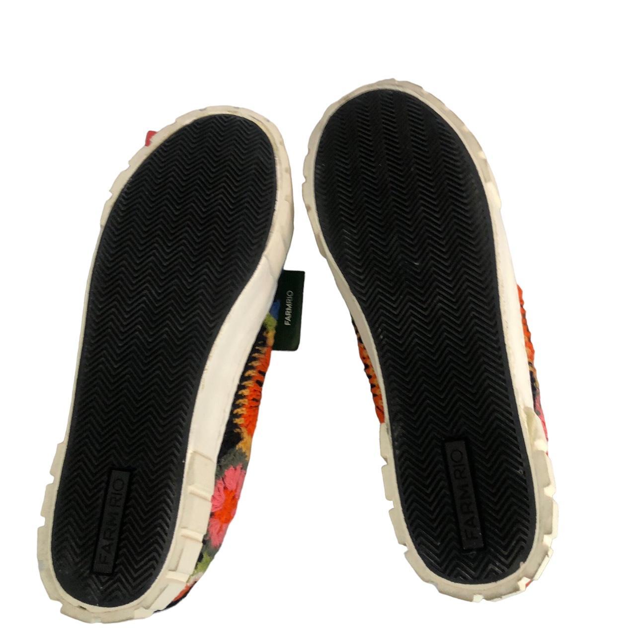 Farm Rio Artisanal Crochet Platform Sneakers In Dark... - Depop