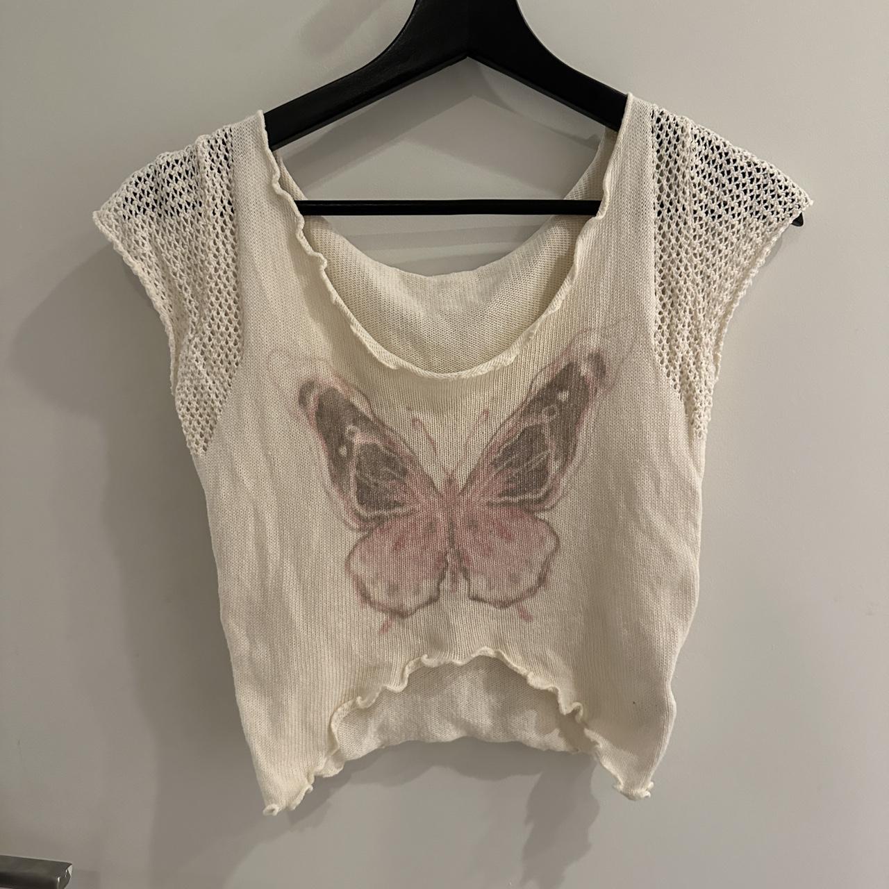 Butterfly Top Size S (stretchable) Fits US size 2... - Depop