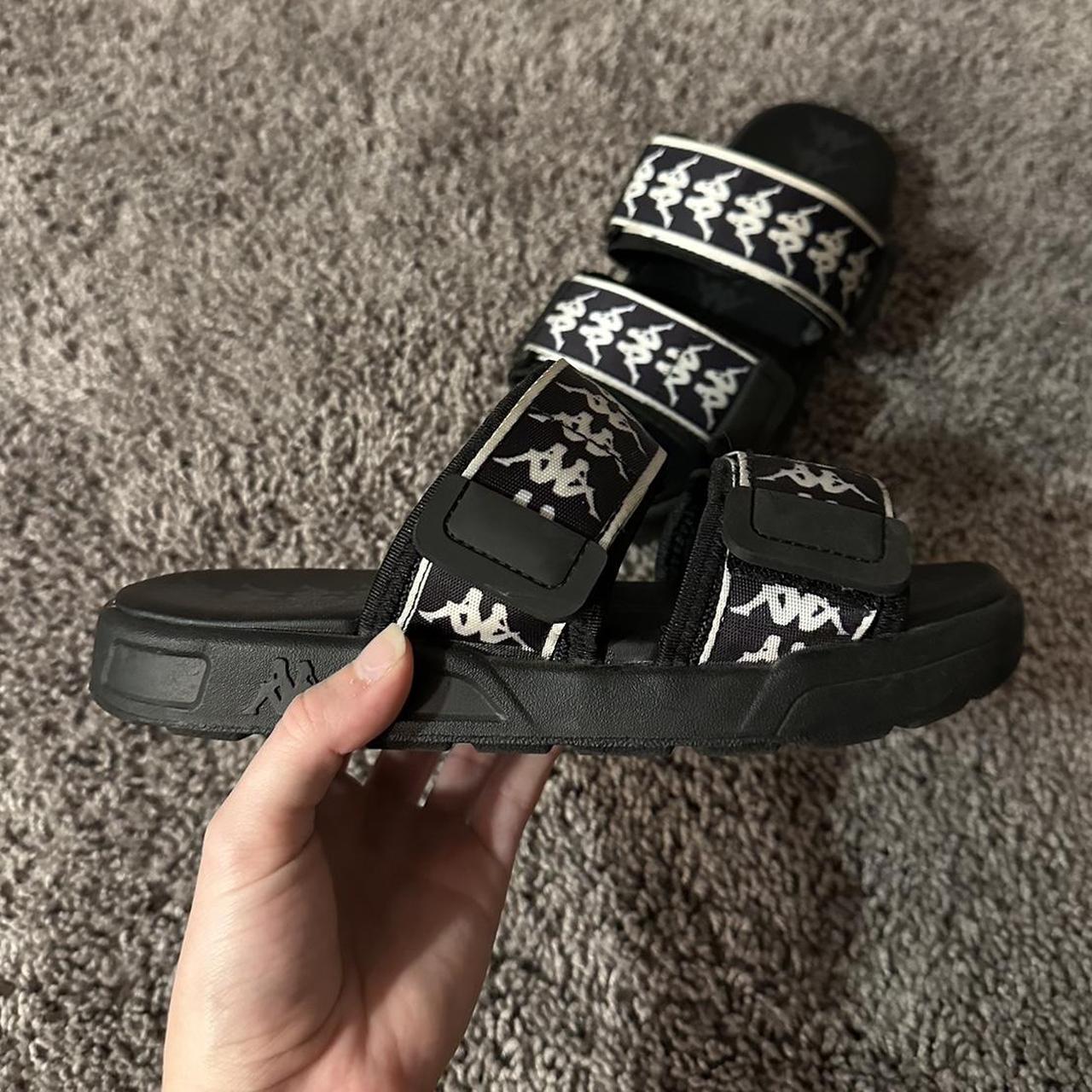 Black & white Kappa slides | Women’s size 6 #kappa... - Depop