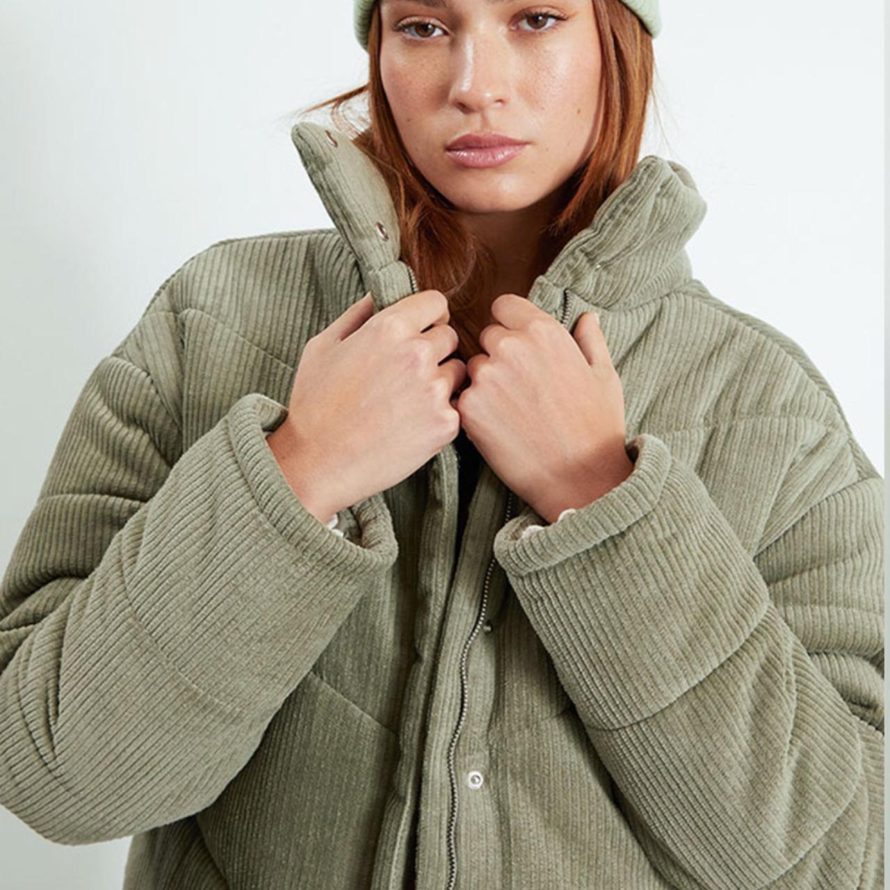 LA Hearts Corduroy Puffer Jacket Sage color. NWT -... - Depop