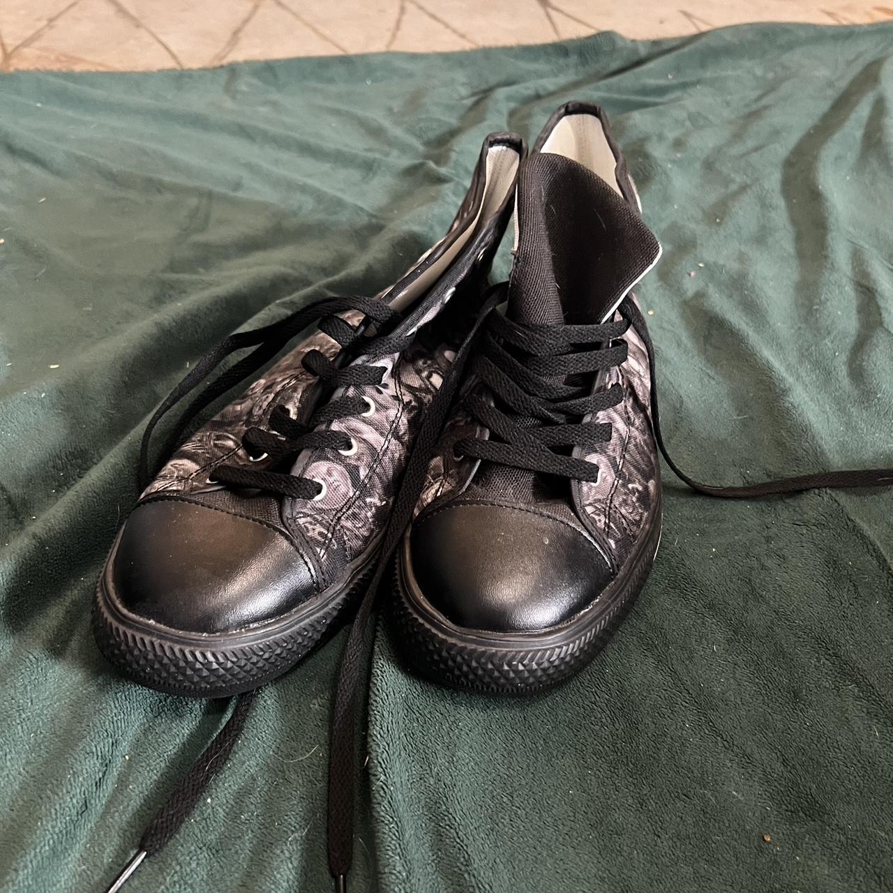 Knock off converse, horror themed shoes. Size 10... - Depop