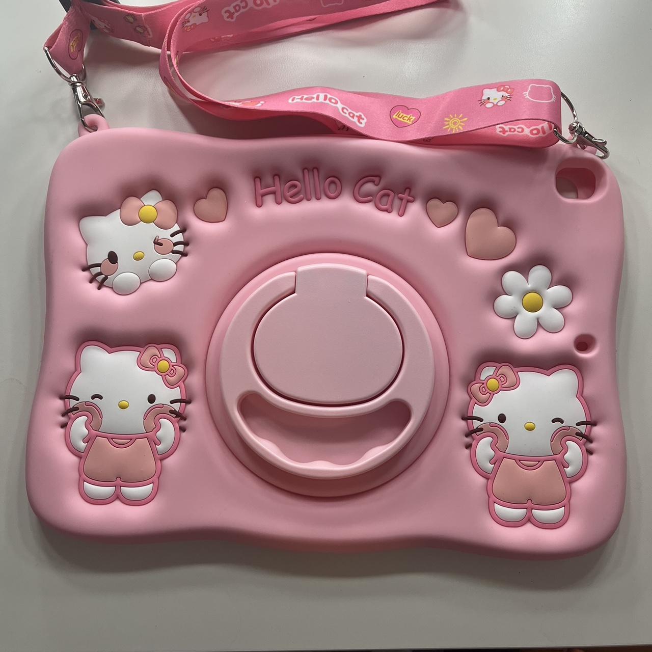 Hello Kitty iPad case with lanyard straps and screen... - Depop